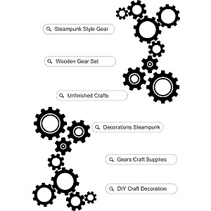 Wooden Gear Set up to 5.9" Unfinished Crafts & Decorations Steampunk Design DIY Paint the Gears Craft Supplies