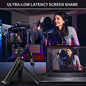 Video Capture Cards, 4K HDMI to USB Video Capture Device, 1080P HD Broadcast Live and Record Video Audio Grabber for Gaming, Streaming, Teaching, Video Conference (Black)