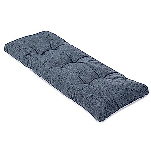 SEKUMDAN Bench Cushion Outdoor Chair Lounge Cushions Durable Non-Skid Tufted Overfilled Seat Pad for Porch Swing Piano Loveseat Outdoor Indoor Furniture (36 in L x 14 in W x 2.5 in T, Navy)