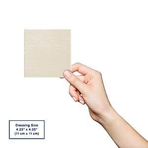 MedHeal Silver Calcium Alginate Ag Sterile Highly Absorbent Antibacterial Dressing, 4.25"x4.25", 5 dressings/Box, MedHeal by MedvanceTM