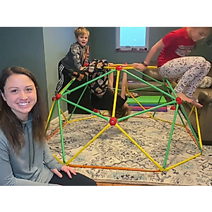 NAQIER 6FT Climbing Dome 2022 Upgraded Geometric Dome Climber for Kids Outdoor Jungle Gym Monkey Bars for Backyard Support 500LBS Indoor Climbing Toys for Toddlers 1-3