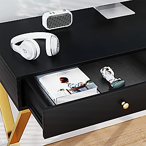 ACME Furniture Acme Coleen Desk, black & Brass Small