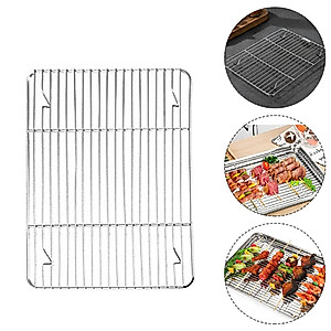 Stainless Steel Grid Wire Rack Cooling Rack Nonstick Wire Baking Rack Metal Mesh Cookie Rack Mesh Oven Rack for Cooking Drying Roasting Grilling