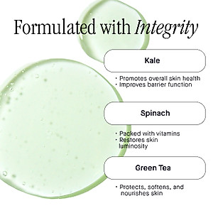 Brandefy Superfood Face Wash, Gentle & pH Balanced Cleanser w/Kale, Green Tea, Spinach, Vitamin C, E, K2- Softens & Nourishes Skin, Organic Facial Cleanser for All Skin Types (8 Fl Oz)