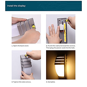 OurLeeme Wall Light Decorative Wall Sconce Porch Lamp 8W Energy Saving COB Stair Light Bright and Soft LED Wall Lamp for Home Patio Garden Walkway