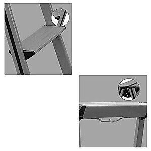 PENGJIE Folding Ladder Step Stool Ladder 3 Step Folding Aluminum Stool Heavy Duty Steel Portable Anti Slip Mat Tread Compact 120 Kg Capacity