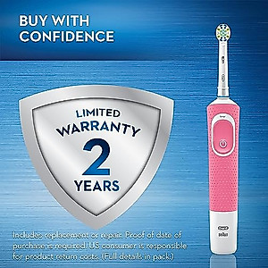 Oral-B Vitality FlossAction Electric Toothbrush with Replacement Brush Head, Pink