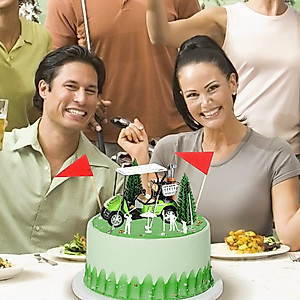 Moxweyeni 21 Pieces Golf Cake Decorations, Birthday Cake Toppers Mini Golf Cart Toy for Sport Themed Boy Girl Birthday Party Supplies