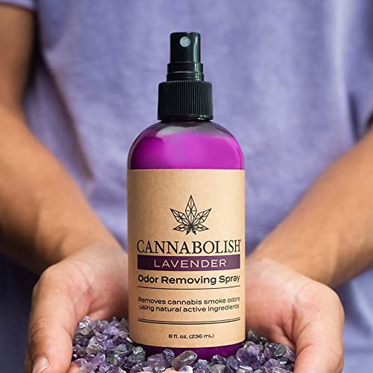 Cannabolish Lavender Smoke Odor Eliminator Spray and Air Freshener, 8 fl. oz, Natural Ingredients