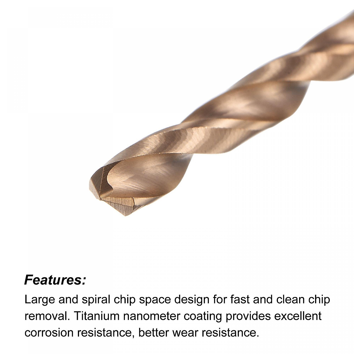 uxcell Twist Drill Bit, 3mm Jobber Drill Bit Nanoscale Titanium Coated K35 Tungsten Carbide Straight Shank 80mm Length for Drilling Stainless Steel Alloy Steel