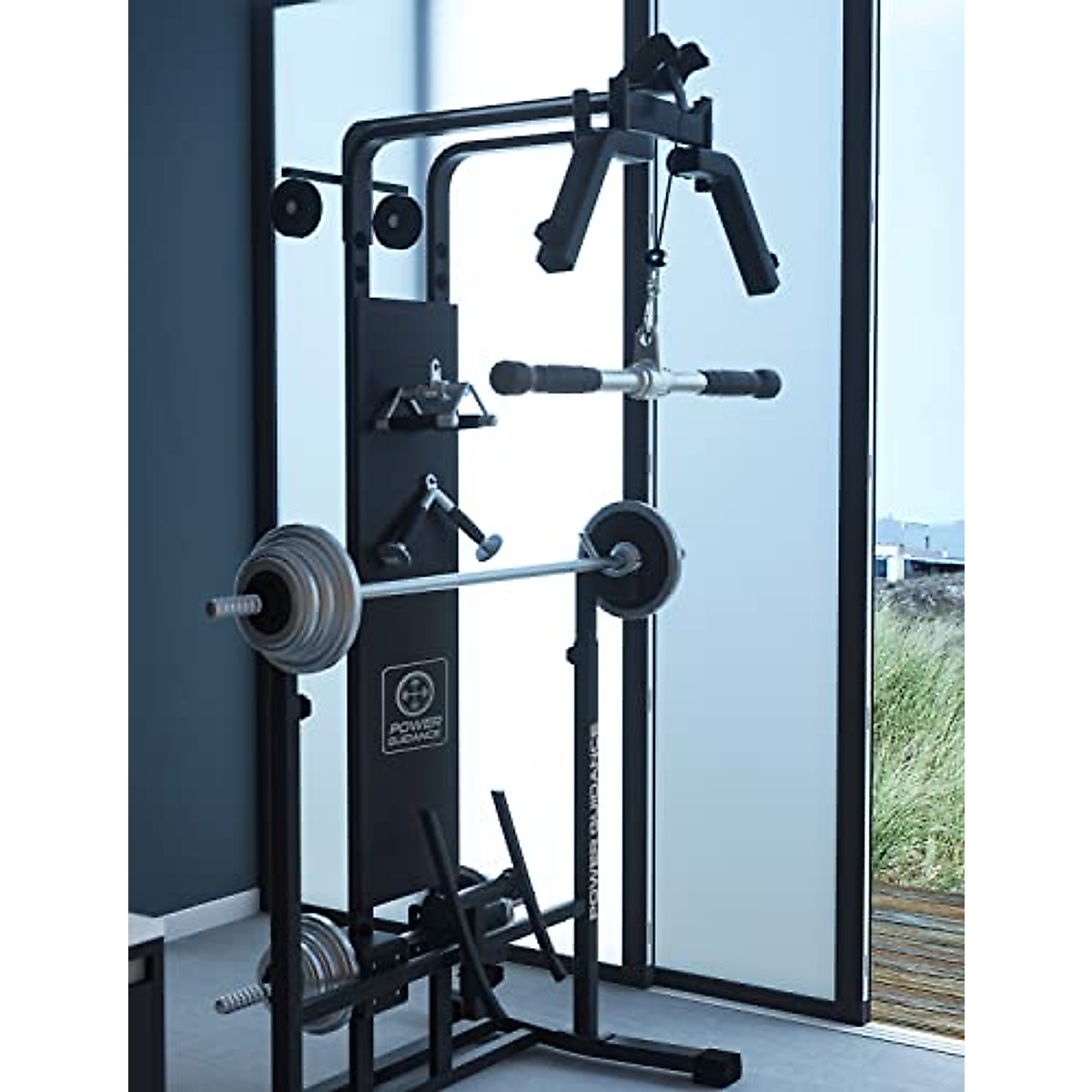 POWER GUIDANCE Triceps Pull Down Attachment, Cable Machine Accessories for Home Gym, Lat Pull Down Attachment Weight Fitness