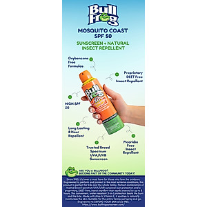 Bullfrog Mosquito Coast Sunscreen SPF50 + Insect Repellant 5.5oz Continuous Spray, 2pk