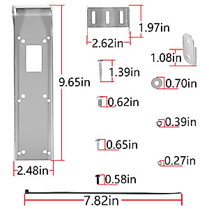 Deecaray LSS-2 HD Skimmer Transducer Mounting Bracket,Silver,Compatible with LSS-2 HD Skimmer Transducer, Replacement Part Number: 000-10874-001