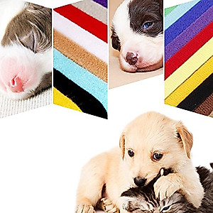 Whaline 15 Colors Puppy ID Collars Whelping Dog Band Newborn Soft Fabric Adjustable Identification Collar for Pet Dog Cat