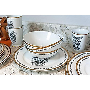 Harry Potter Hogwarts House Logos 16-Piece Ceramic Dinnerware Set