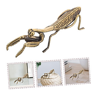 Levemolo Delicate Mantis Craft Thumb Rings for Women Creative Mantis Decoration Small Mantis Decoration Tabletop Animals Desk Mantis Statue Small Mantis Sculpture Mantis Figurine Copper
