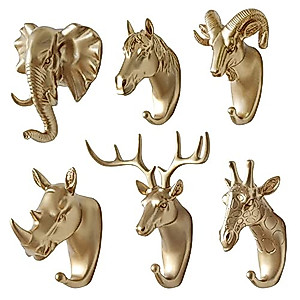 MAXVITAVELA 6 Pack Creative Antlers Coat Hooks/ Single Wall Hook, Hooks Mounted for Coat, Bag, Towel, Key, Wall, Hook Rack, Hanging Coats Bathroom Entryway, Decorative Gift