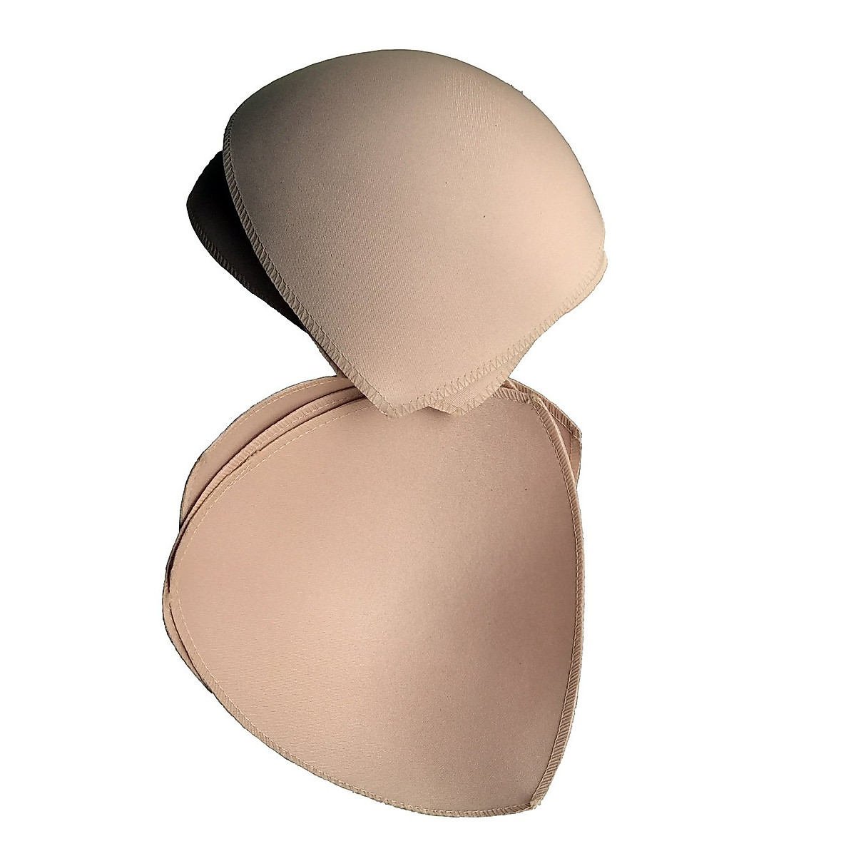 6 Pairs Large Bra Pad Insert for Sport Bra and Bikini Tops 5.9x6.69 Inch (Beige) Best for D/DD or E Cup