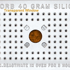 Wisesorb 40 Gram Pack of 5 Silica Gel Canister, Gun Safe Dehumidifiers (Orange to Green), Reusable Desiccant Moisture Absorber for Car, Closet