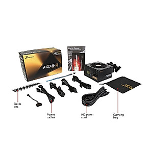 Seasonic FOCUS 750 Gold SSR-750FM 750W 80+ Gold ATX12V & EPS12V Semi-Modular 7 Year Warranty Compact 140 mm Size Power Supply