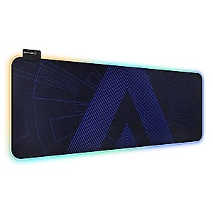 OHAHO RGB Gaming Mouse Pad Large, Over Sized Glowing LED Extended Mouse pad, Non-Slip Rubber Base Computer Keyboard Mouse Mat (Blue 31.5" x 11.8")