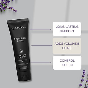 L'ANZA Healing Style Texture Cream with Medium Hold Effect, Nourishes and Refreshes the Hair, Controls Tangling and Protects from Heat and UV Rays (4.2 Fl Oz)