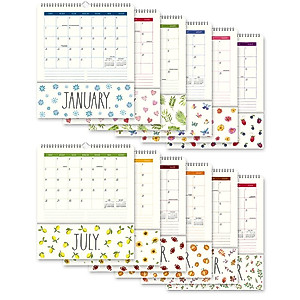 Orange Circle Studio Rae Dunn Pockets Plus Wall Calendar 2024, Large Monthly Planner with Hanging Hook for Home Office, Classroom, School, Family Calendar, Easy Planning and Organizing
