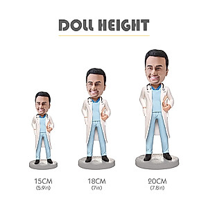 Custom Bobblehead,Personalized Custom Full,Custom Personalized Unique Handmade Bobbleheads Figurine,Action Figure Based on Your Photo (5.9"(15cm))