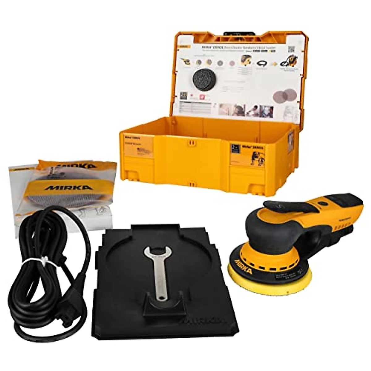 Mirka MID55020CAUS Direct Electric Random Orbital Sander, 5-Inch, Yellow, Black