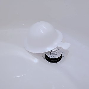 Madam of Leisure Infinity Bath Universal Drain Cover - Fill Your Bathtub as High as You Dare for a Deeper and Warmer Bath (White)