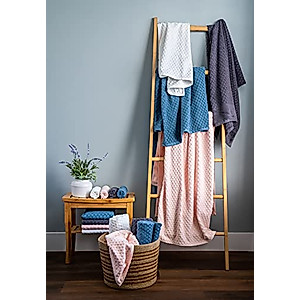 Simpli-Magic 79455 Diamond Bath Towels Set, 6 Piece Set, 2 Bath Towels, 2 Hand Towels, 2 Washcloths, Pink