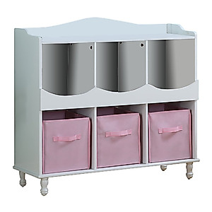 King's Brand 6 Cubby Storage Cabinet, White