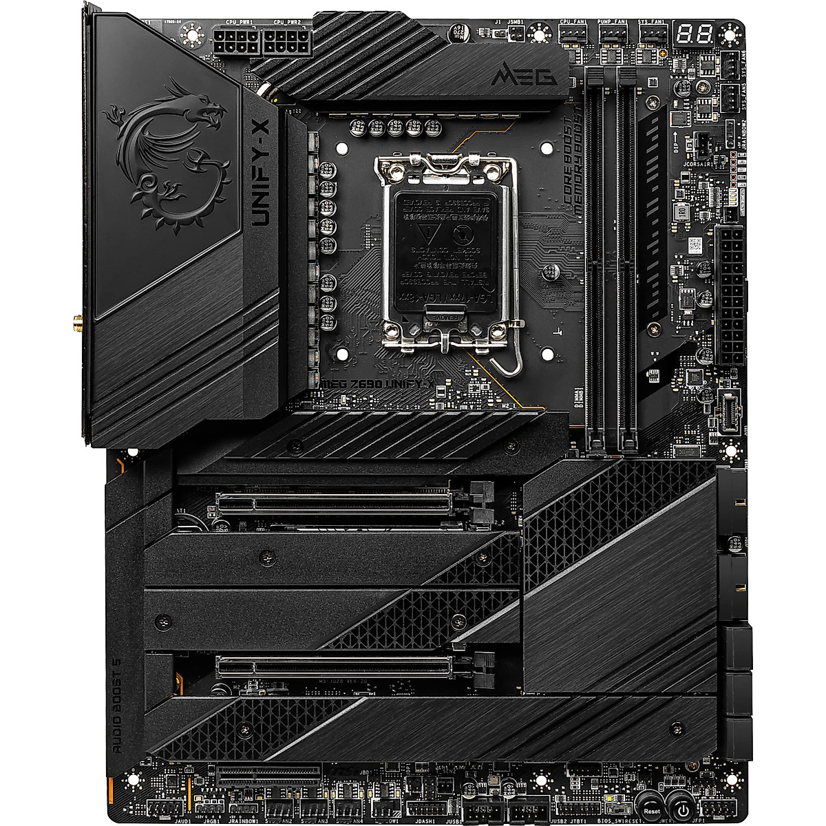 MSI MEG Z690 Unify-X Gaming Motherboard (ATX, 12th Gen Intel Core, LGA 1700 Socket, DDR5, PCIe 5, Dual 2.5G LAN, M.2 Slots, Wi-Fi 6E)