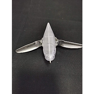 3Pcs Fishing Unpainted Minnowbait Fishing Blank Lure Body with Wing Popperbait Lipless Total 131mm 29.8g Simulation Flying Fish 8418 with Free Eye