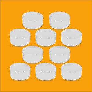 Prescott Plastics Made in USA 1/2" - 0.5" Inch Round Vinyl Plug Insert - Rubber Flexible End Cap for Metal Tubing, Fence, Glide Insert for Pipe Post, FDA Food Grade Quality (Pack of 10)