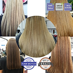 KERAZON Blonde Brazilian Hair BTX Treatment Purple Mask Platinum Effect & Silver Hair Providing Smoothing, Deep Hydration, Anti-Brass, Shine, Softness, Volume & Frizz Control