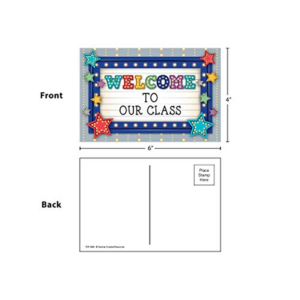 Teacher Created Resources Marquee Welcome Postcards, Multi, Model:5486