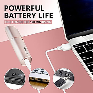 Profeir Facial Hair Removal for Women: Rechargeable Hair Removal Device - Painless Face Shaver for Women Upper Lip Chin (Rose Gold)