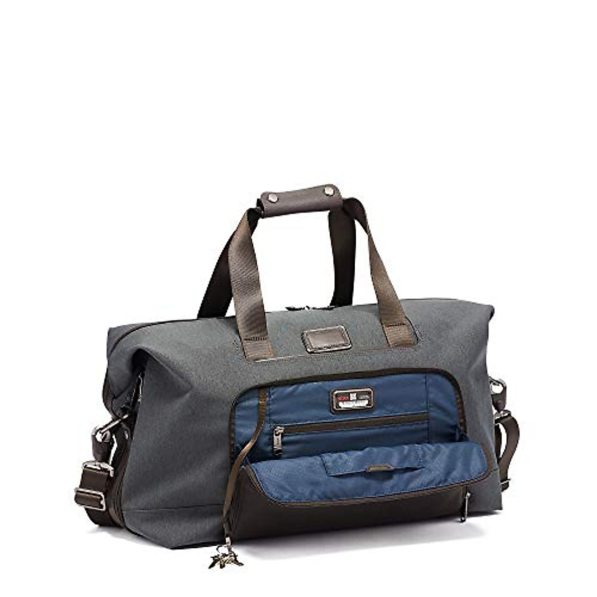 TUMI Alpha 3 Double Expansion Travel Satchel - Travel Bag for Long Weekends and More - Duffle Bag for Men and Women - Anthracite