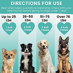 Vitamin Paws Mobility Hip and Joint Chews for Dogs Maximum Strength | Joints Health Supplement with Glucosamine, Chondroitin, MSM, Turmeric, Green Lipped Mussels, Wild Alaskan Salmon Oil, Omega 3