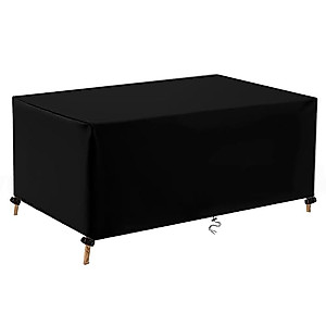 Patio Furniture Covers, Outdoor Table Covers Waterproof Rectangle, 600D Outdoor Furniture Covers, Wind Dust Proof Anti-UV Durable Patio Sectional Couch Cover 96"L x 36"W x 34"H / 240x90x85cm