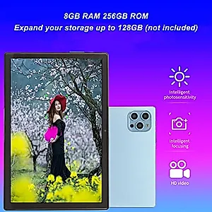 Haofy HD Tablet, 5G WiFi 8-core CPU Call Tablet Support Fast Charging 10 Inch 8GB RAM 256GB ROM 8MP Front 16MP Rear for Android 12 for Learning (US Plug)