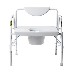 McKesson Heavy-Duty Bariatric Commode Chair with 12 qt Bucket, 1000 lbs Weight Capacity, 23 1/4 in Seat Width, 1 Count