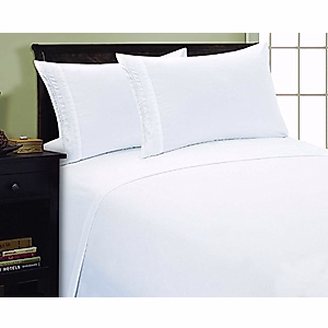 Elegance Linen 1500 Thread Count 3-Line Egyptian Quality Microfiber Luxurious Silky Soft Wrinkle & Fade Resistant 4 pc Sheet Set, Deep Pocket Up to 16" - Queen White