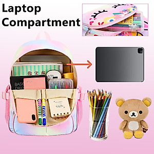 Backpack for Kids Girls Preschool Kindergarten Bookbag Set with Lunch Box Toddler School Bag