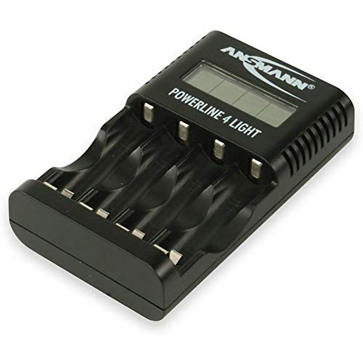 Ansmann 1001-0011-US-590-10 Powerline 4 Light AA/AAA Smart Battery Charger + USB-Port LCD-Display + 4X Fujitsu AA Batteries