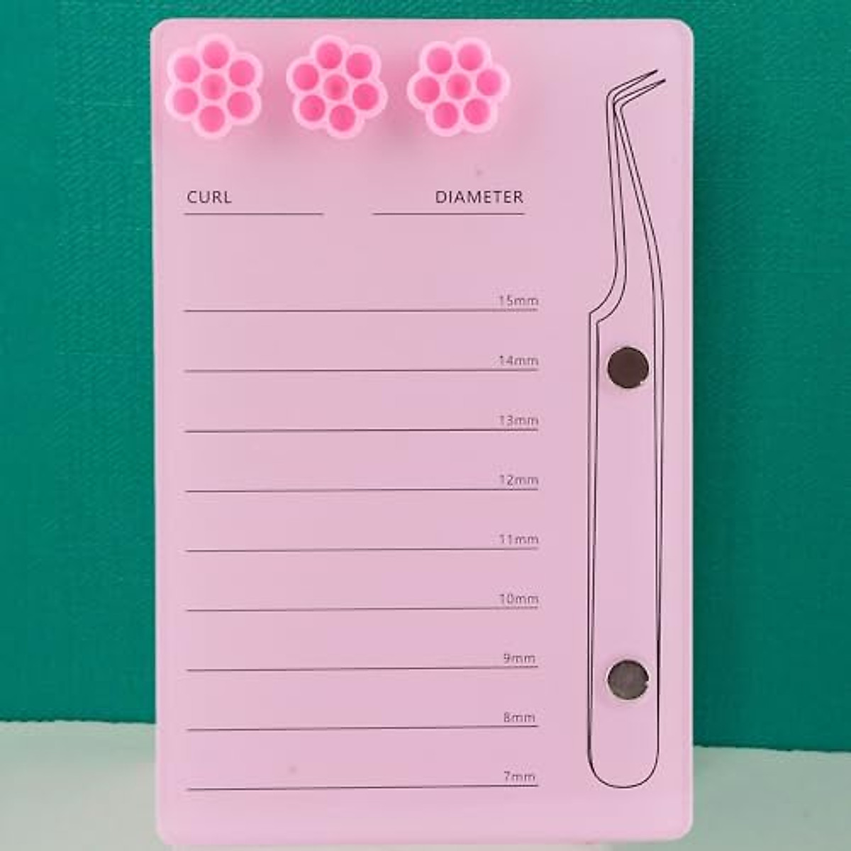 3 in 1 Eyelash Extension Tray, 7-15mm Acrylic False Lash Tray Eyelash Extension Holder Eyelashes Display Strip Lash Pallet with Magnetic Suction Holes for Eyelash Training Institutions