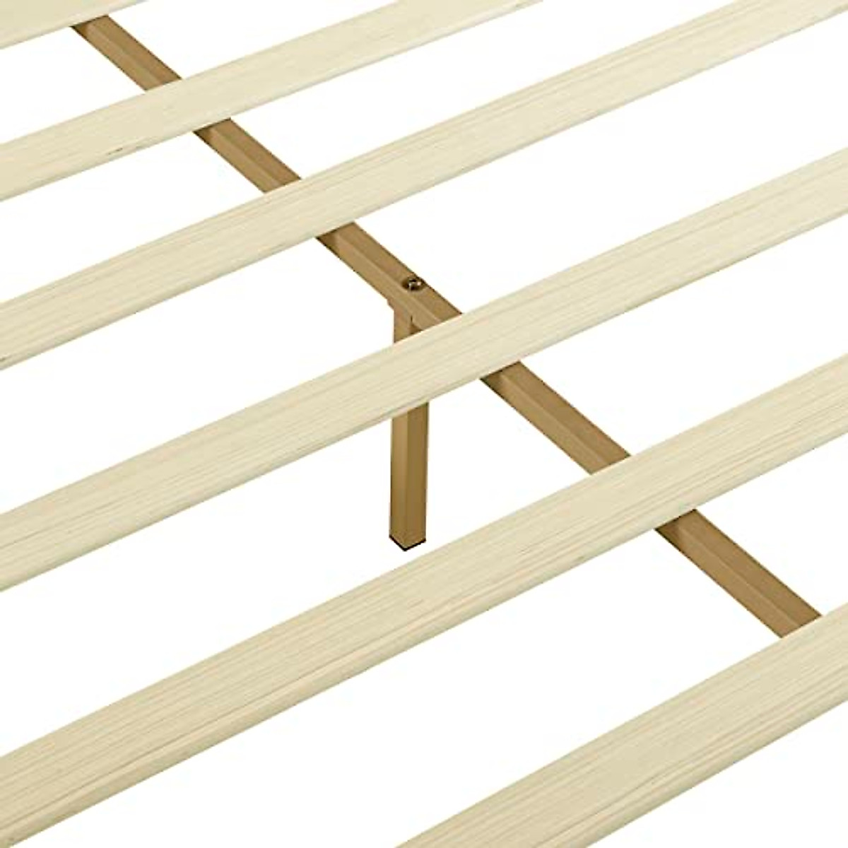 BIKAHOM Austin Solid Bamboo Platform Bed Frame, Twin, 10.5 Inch Modern Solid Bamboo Foundation with Headboard, Wooden Slat Support System, No Box Spring Needed, Easy Assembly, Bedroom Furniture, Honey