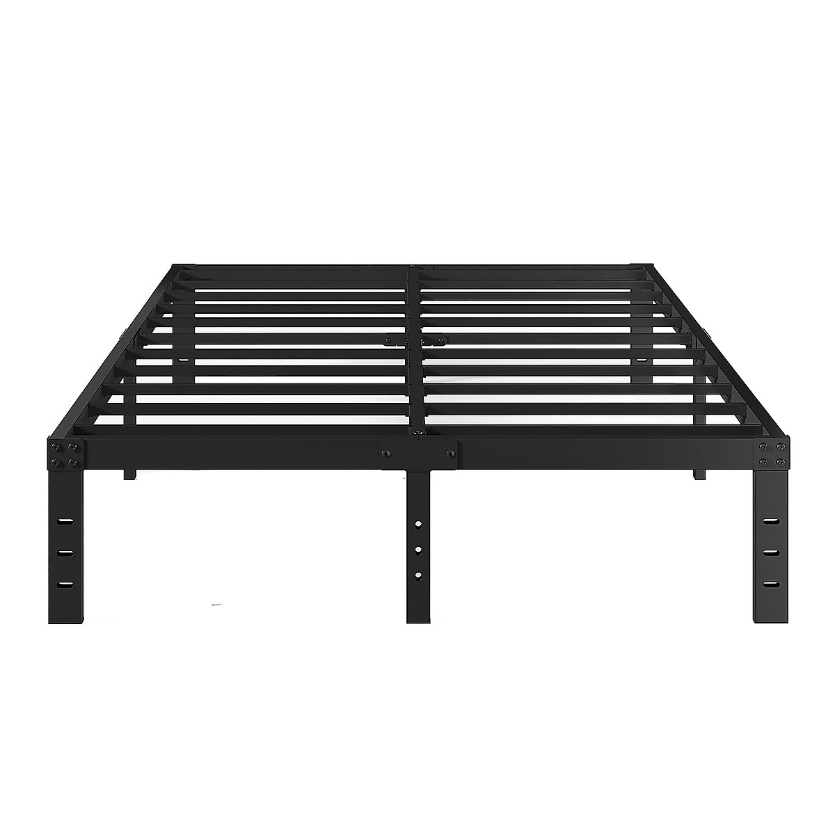 Bednowitz King Size Bed Frame, 12 Inch High Platform Bed No Box Spring Needed, Heavy Duty Metal Frame, Noise-Free Mattress Foundation, Easy Assembly, Black