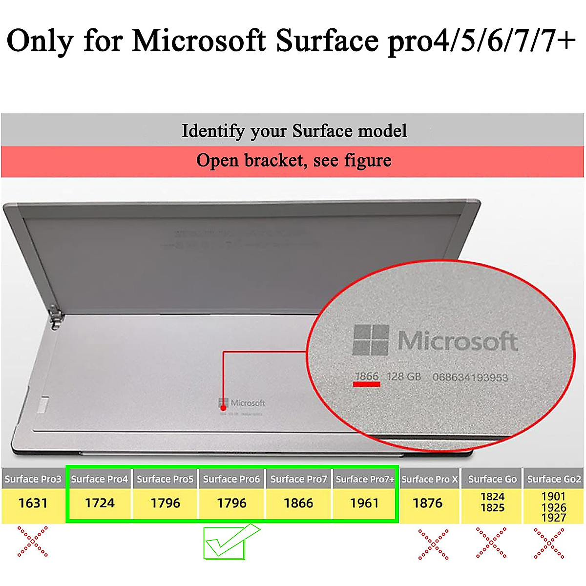 Case Cover for Microsoft Surface Pro 7 +/ Surface Pro 7 / Surface Pro 6 / Surface Pro 5 / Surface Pro 4 12.3 inch Tablets,with Type Cover Keyboard and Pen Holder (Gray)